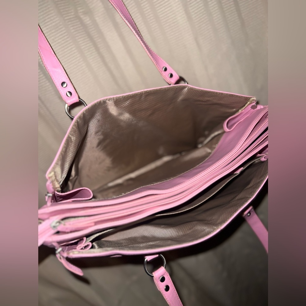 100% Genuine Leather By Buxton Pink Laptop Shoulder B… - Gem